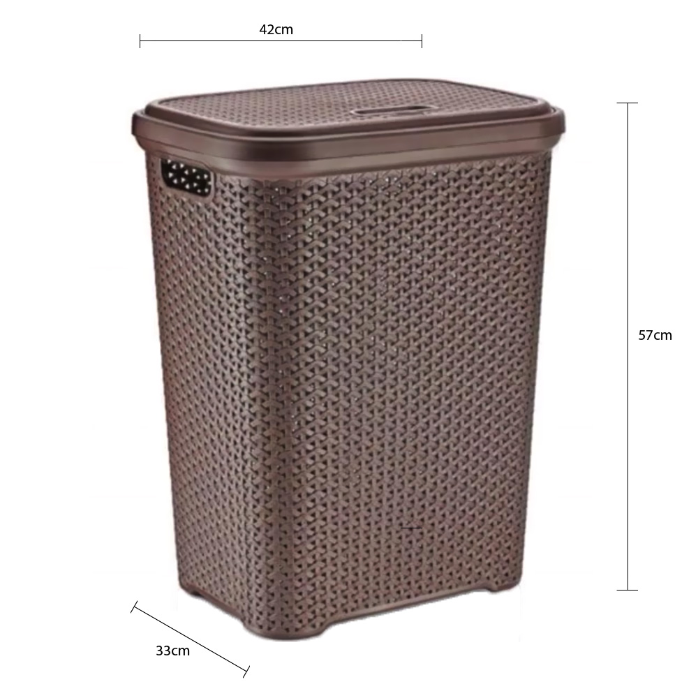 Cesto Multi Usos Ropa Tipo Rattan Grande Plastico